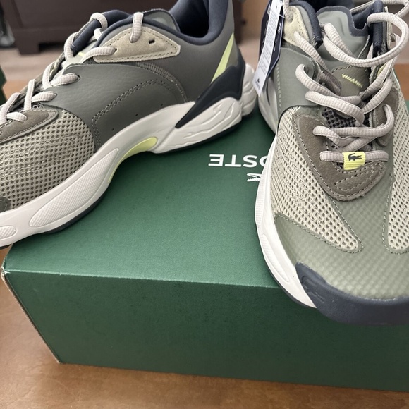 Lacoste | Shoes | Lacoste Aceshot Sneakers Sz Khaki | Poshmark